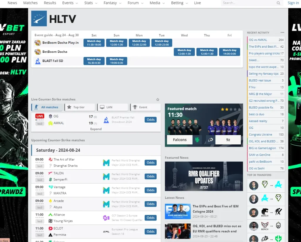 Полное руководство по HLTV.org: Как следить за матчами и новостями CS и CS2 - Game-Rezone