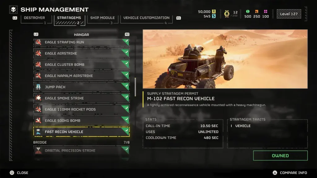 Helldivers 2: All About the Fast Recon Vehicle