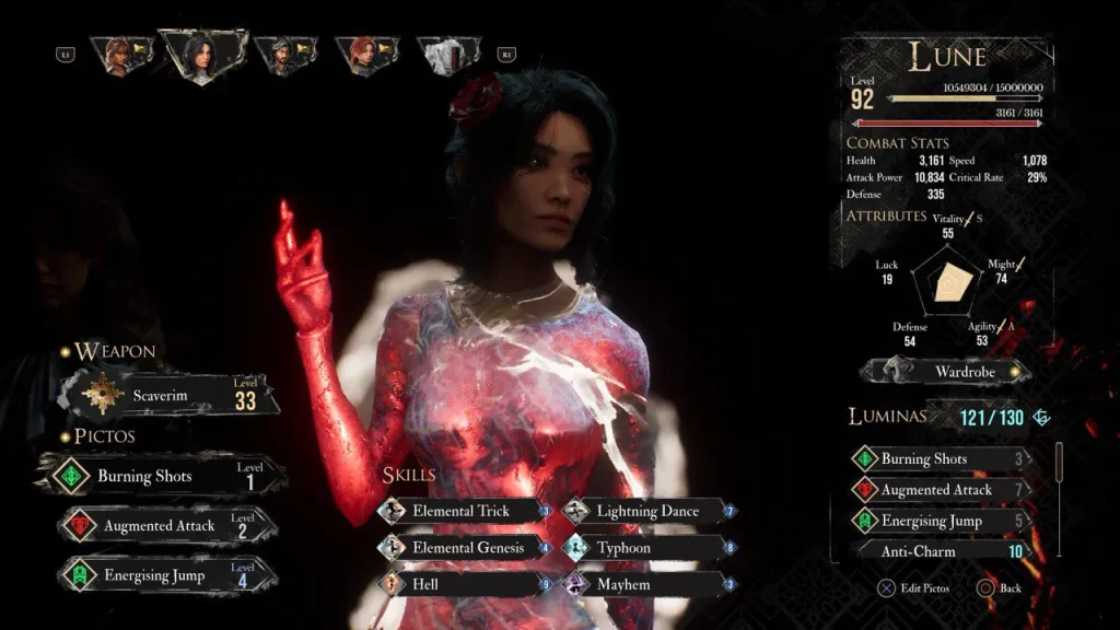 Clair Obscur: Expedition 33 – Lune One-Turn Build