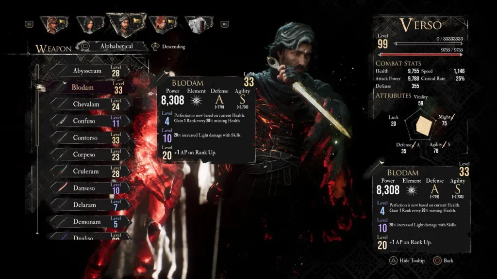 Clair Obscur: Expedition 33 – Verso S-Rank 1 HP Build - Game-Rezone