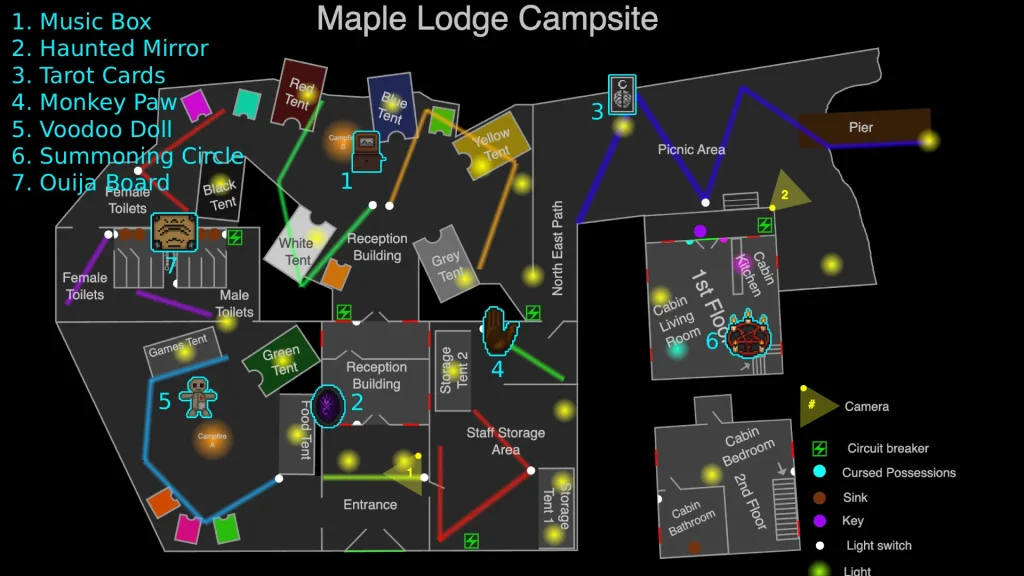 Phasmophobia — All Cursed Objects on Maple Lodge Campsite