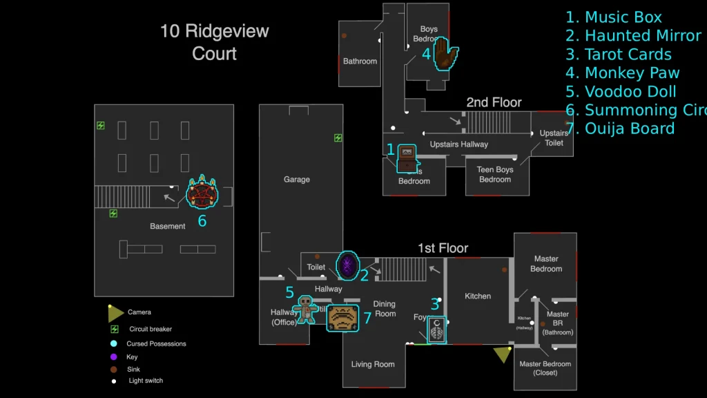 Phasmophobia – All Cursed Object Locations on Ridgeview